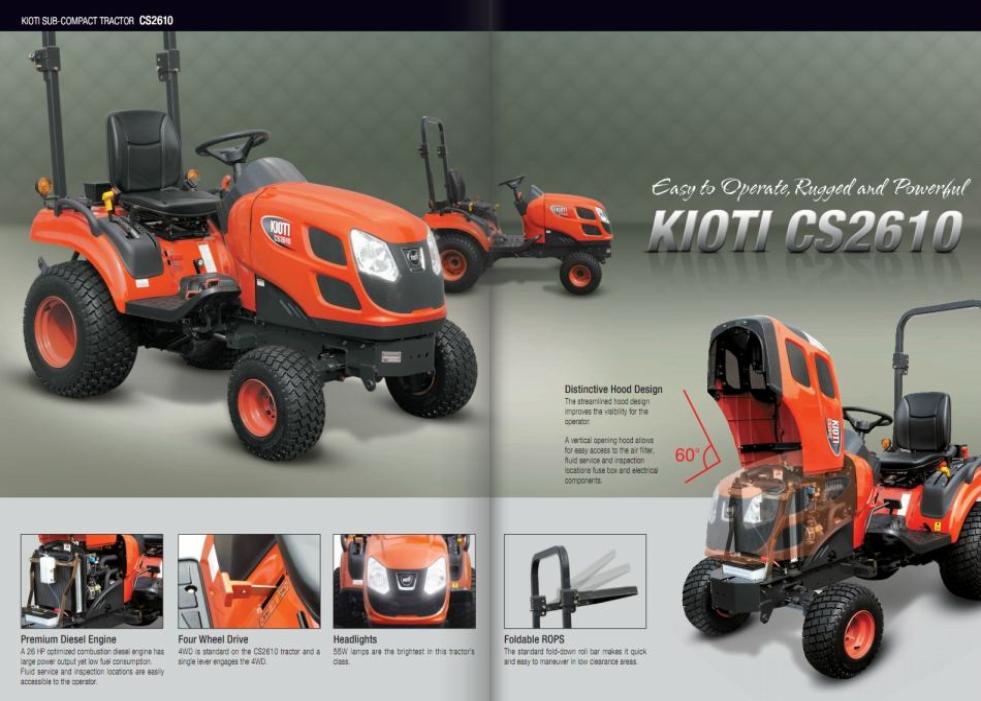 Kioti CS2610 HST Specifications JTP Machinery